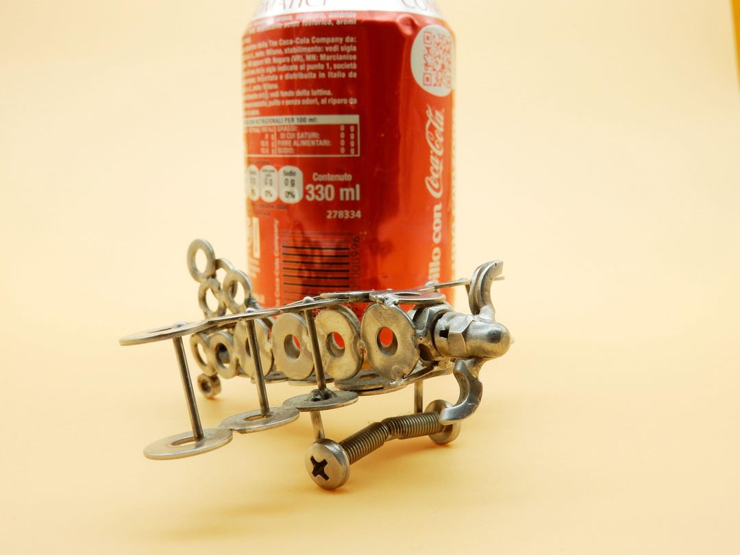 Steel Figure "biplane Airplane" Handmade Gift Idea, Biplane Pilot Gift ...
