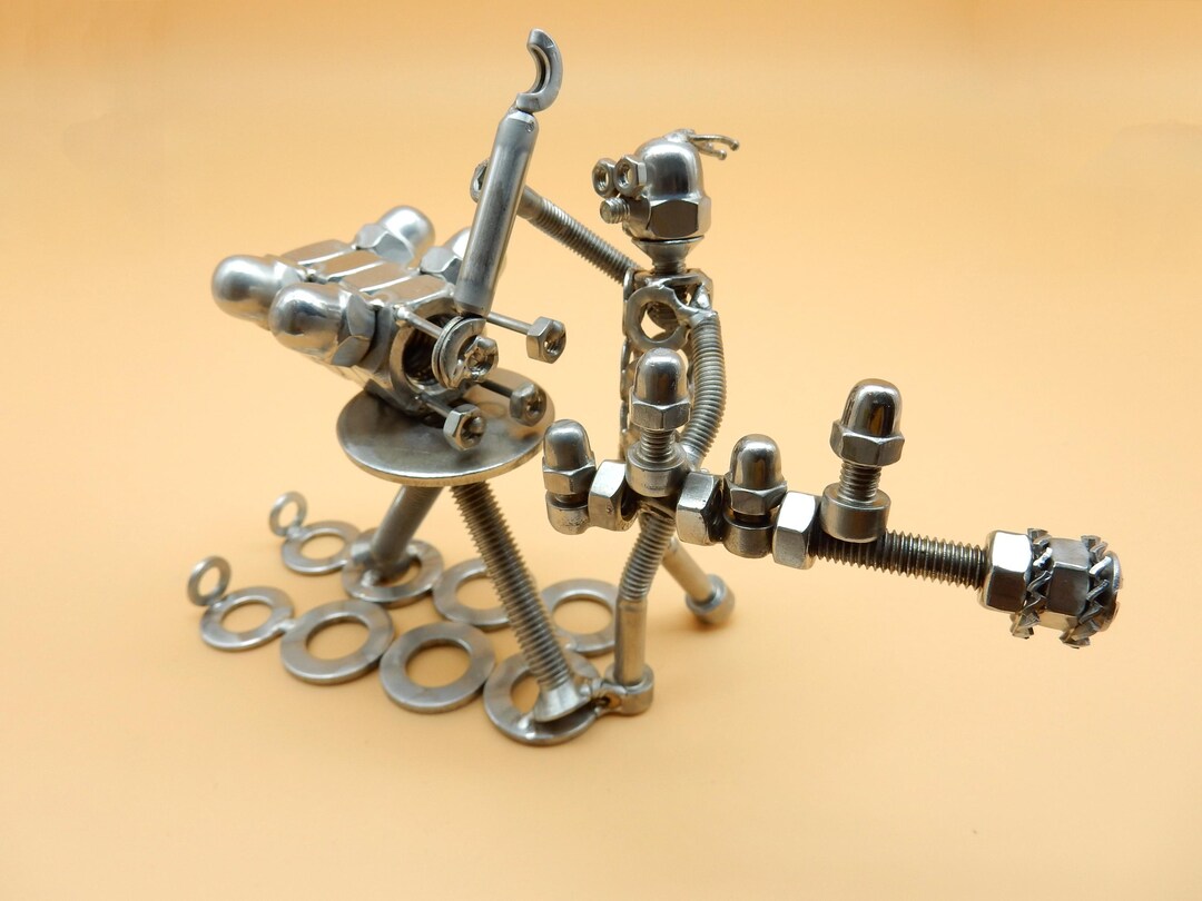Handmade Steel Figure "auto Mechanic" Gift Idea, Auto Mechanic Gift ...