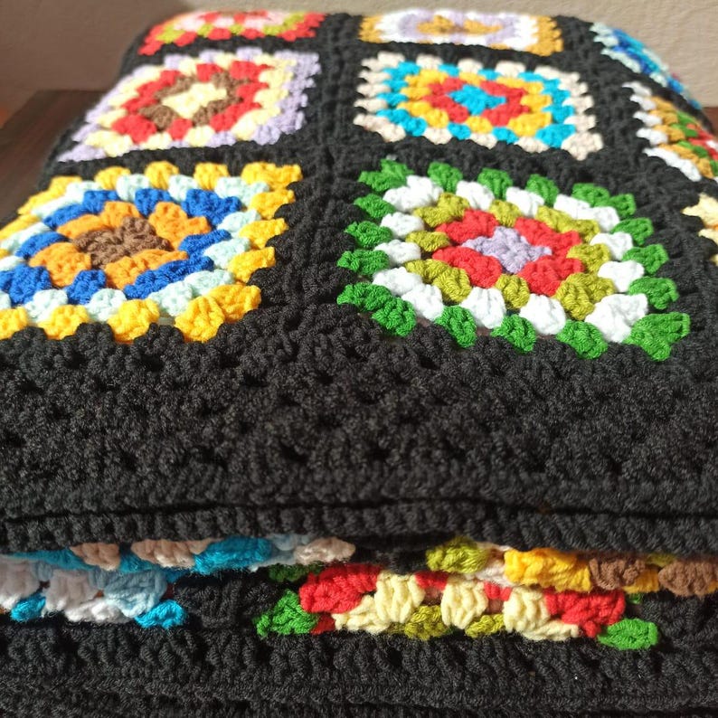 Afghan Crochet, Granny Square Blanket, Handmade Gifts, Tv Blanket - Etsy