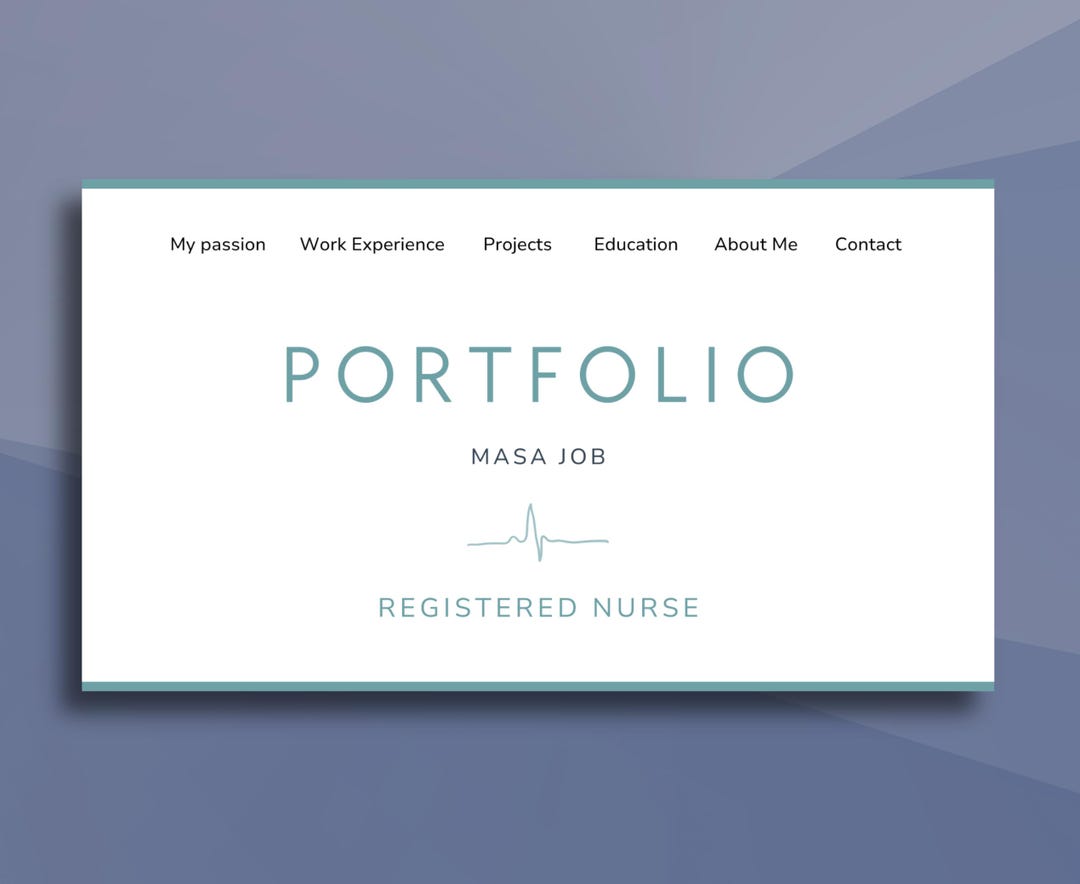 Portfolio | Nursing Portfolio | Portfolio Template | Canva Portfolio ...