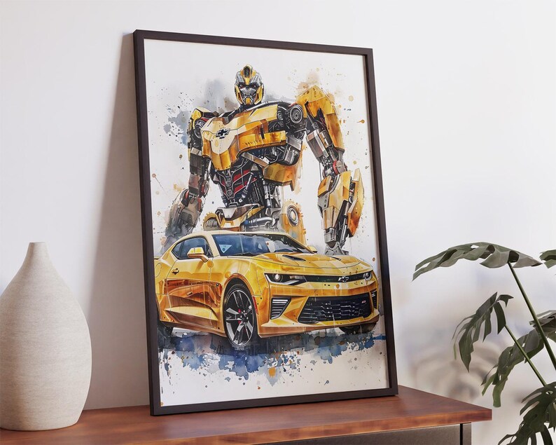Transformers Prints, Bumblebee Poster, Watercolor Movie Posters ...