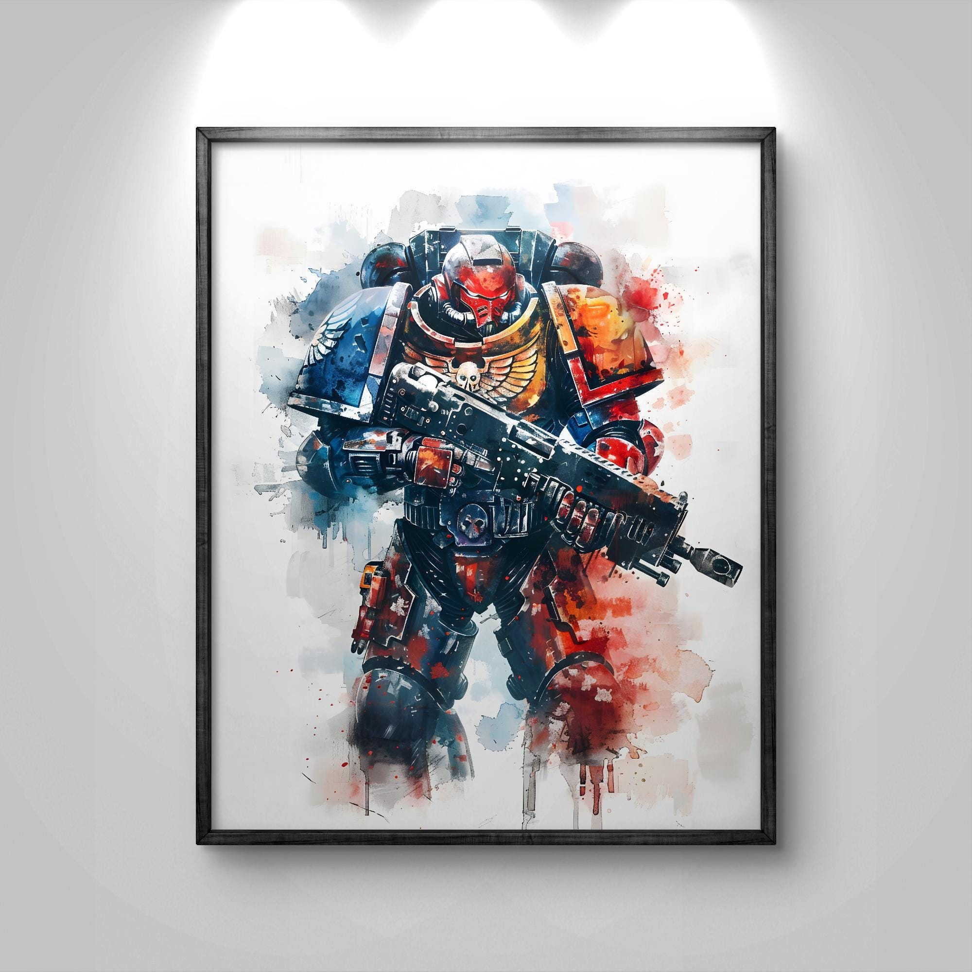 Warhammer Poster Printable, Clipart, Set of 4 Watercolor Characters ...