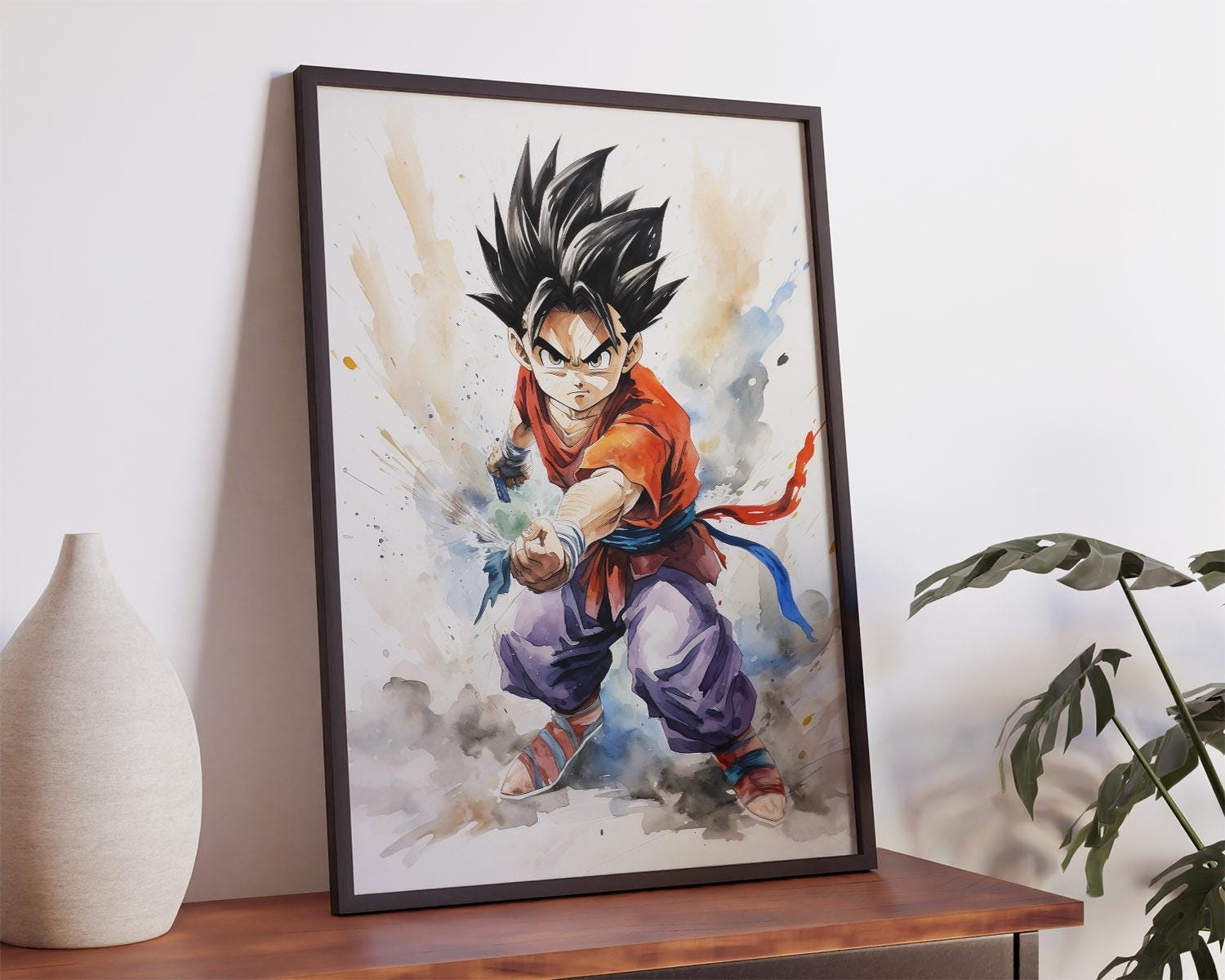 Watercolor Dragon Ball Z Poster Printable. Set of 6 Superheroes Anime ...