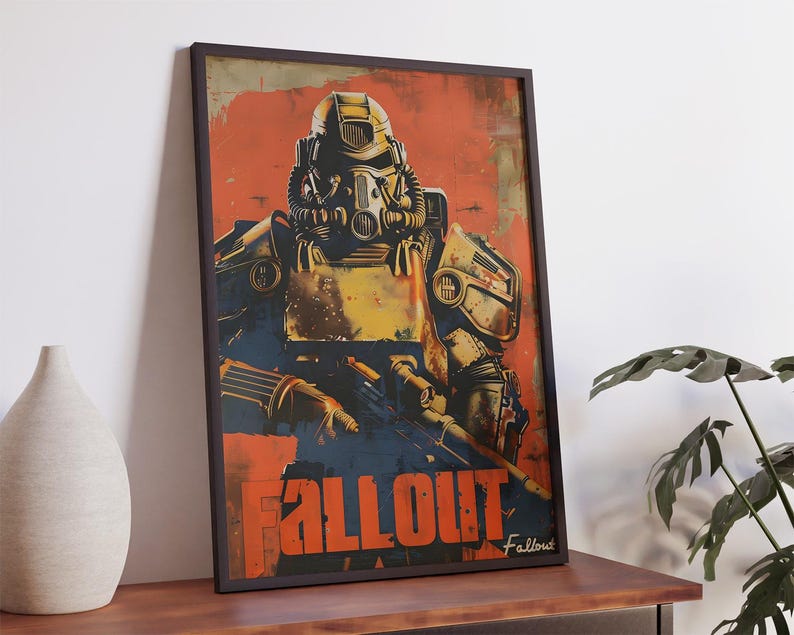 Fallout Poster Printable, Power Armour Art Print, Set of Video Game ...