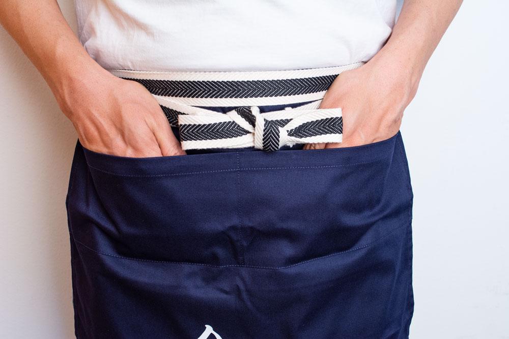 Japanese Maekake Apron daruma BLUE - Etsy