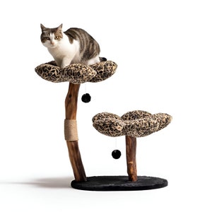 Leopard Cat Tree, Modern Cat Tree, Daisy Cat Gift, Cat Bed Tower, Cat ...