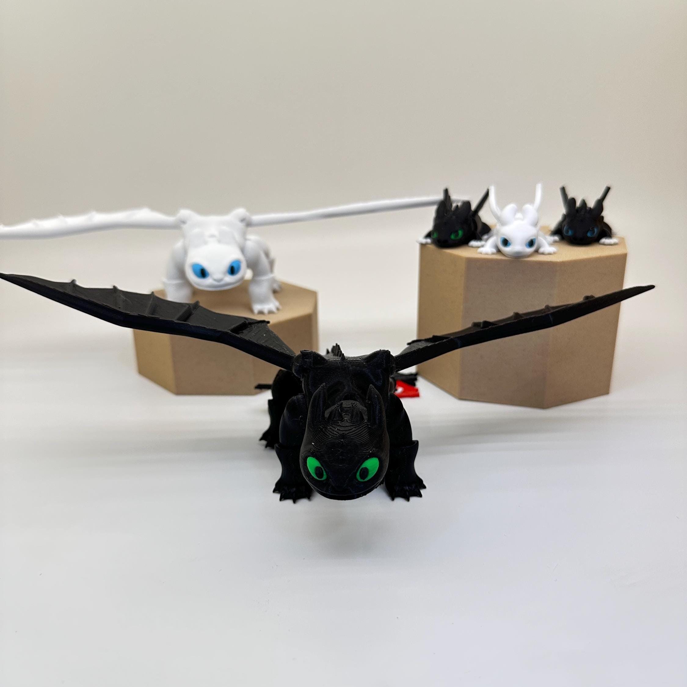 Flexi Toothless Figure 3d Printed Httyd Dragon Etsy Uk
