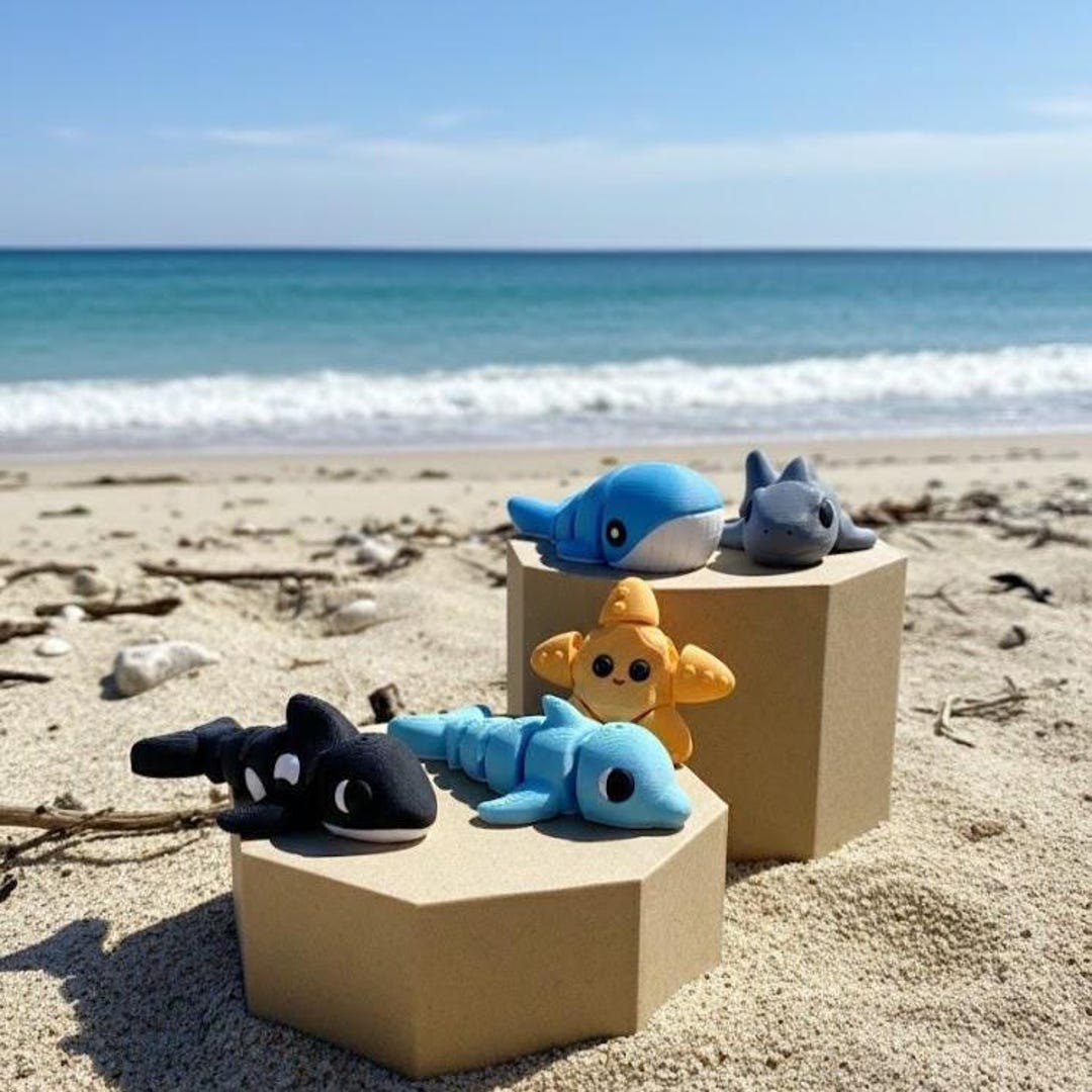 Mini Pocket Sea Animals | Ocean Mini5 | Articulate Fidget Toy | Sensory ...