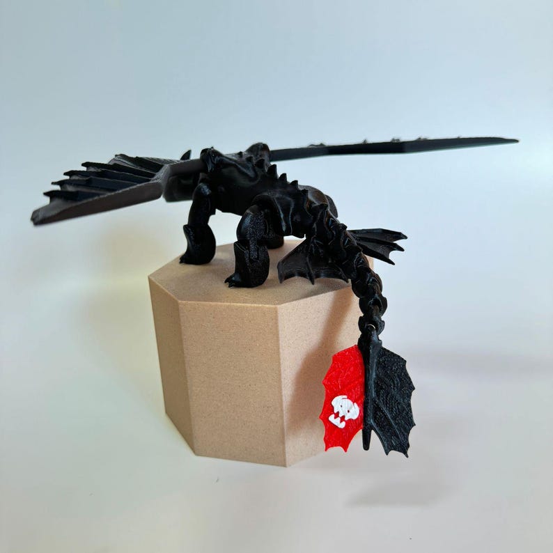 3D Printed Flexi Toothless Dragon Agriculated Figure | HTTYD Night Fury ...