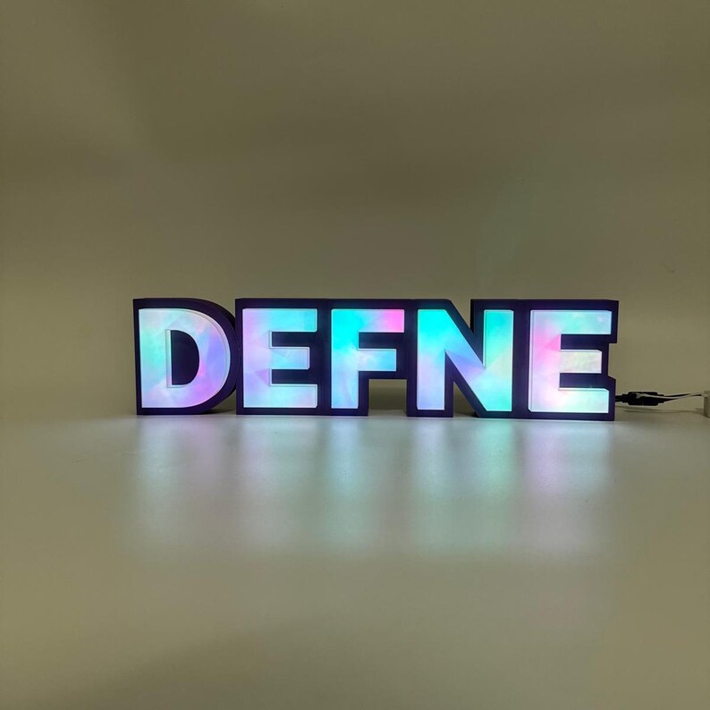 Personalised Name / Word Light - Letter Height 11cm - Etsy