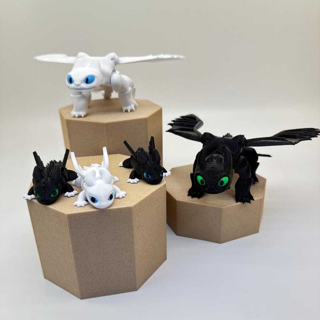 Flexi Toothless Figure: 3D Printed HTTYD Dragon - Etsy