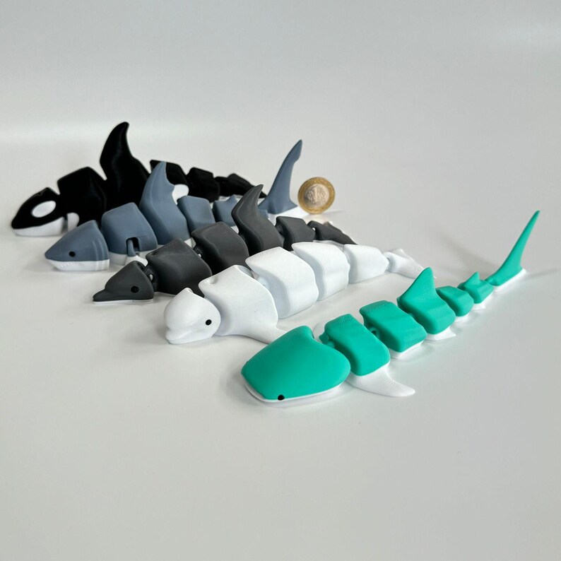Articulated 3D Printed Fish Toy Set: Pacific Ocean Animals - Etsy