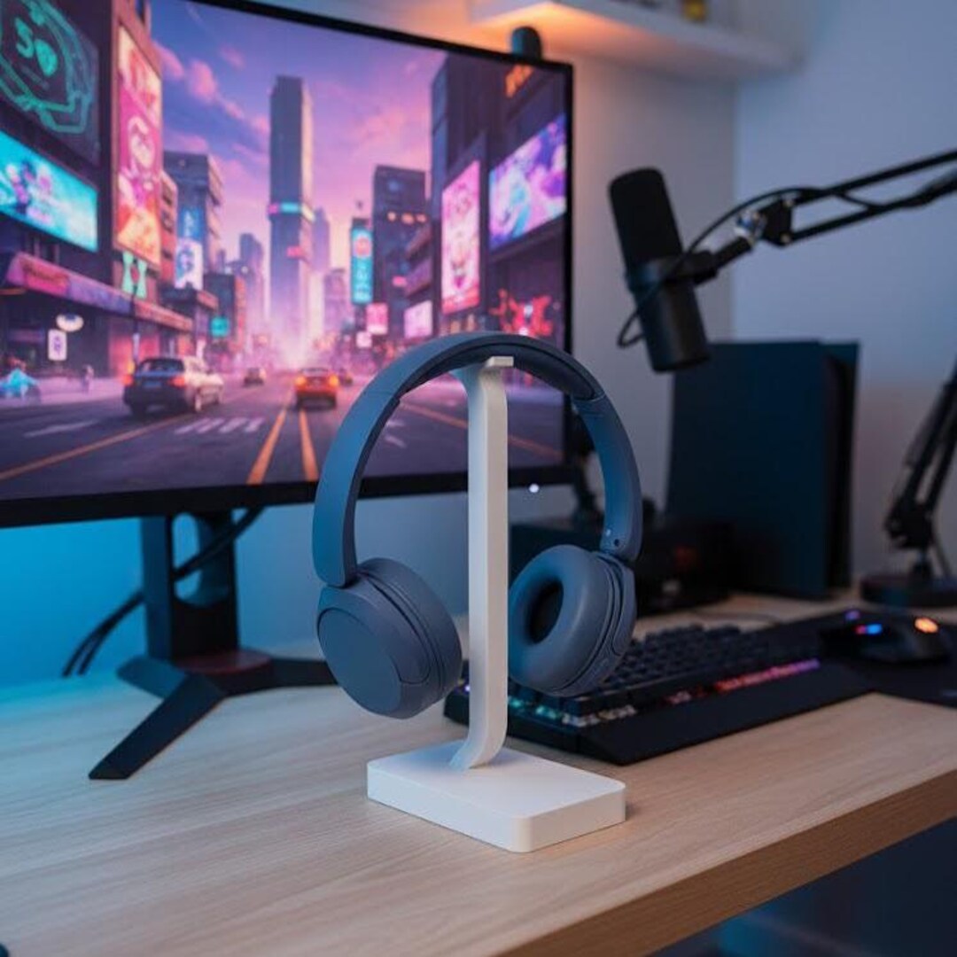 Minimalist Headphone Stand | Modern PLA 3D Printed Desk Organizer - Etsy