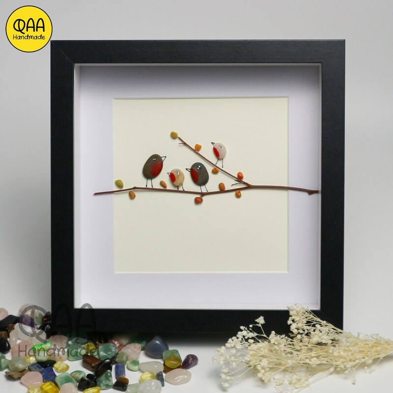Bird Pebble Art - Etsy