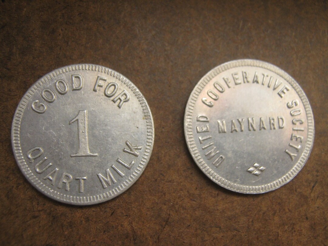 Vintage Token Coin Quart of Milk - Etsy