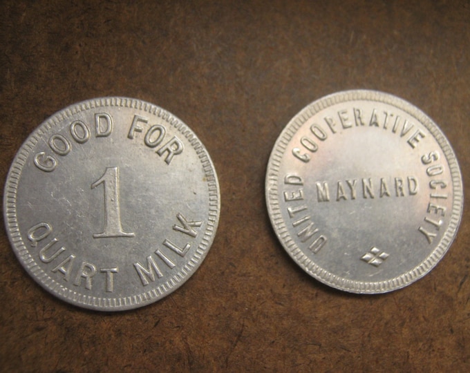 Vintage Token Coin Quart of Milk - Etsy