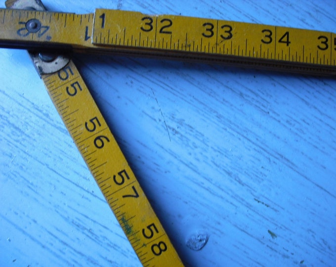 Vintage Folding Ruler Wood Measuring Stick - Etsy