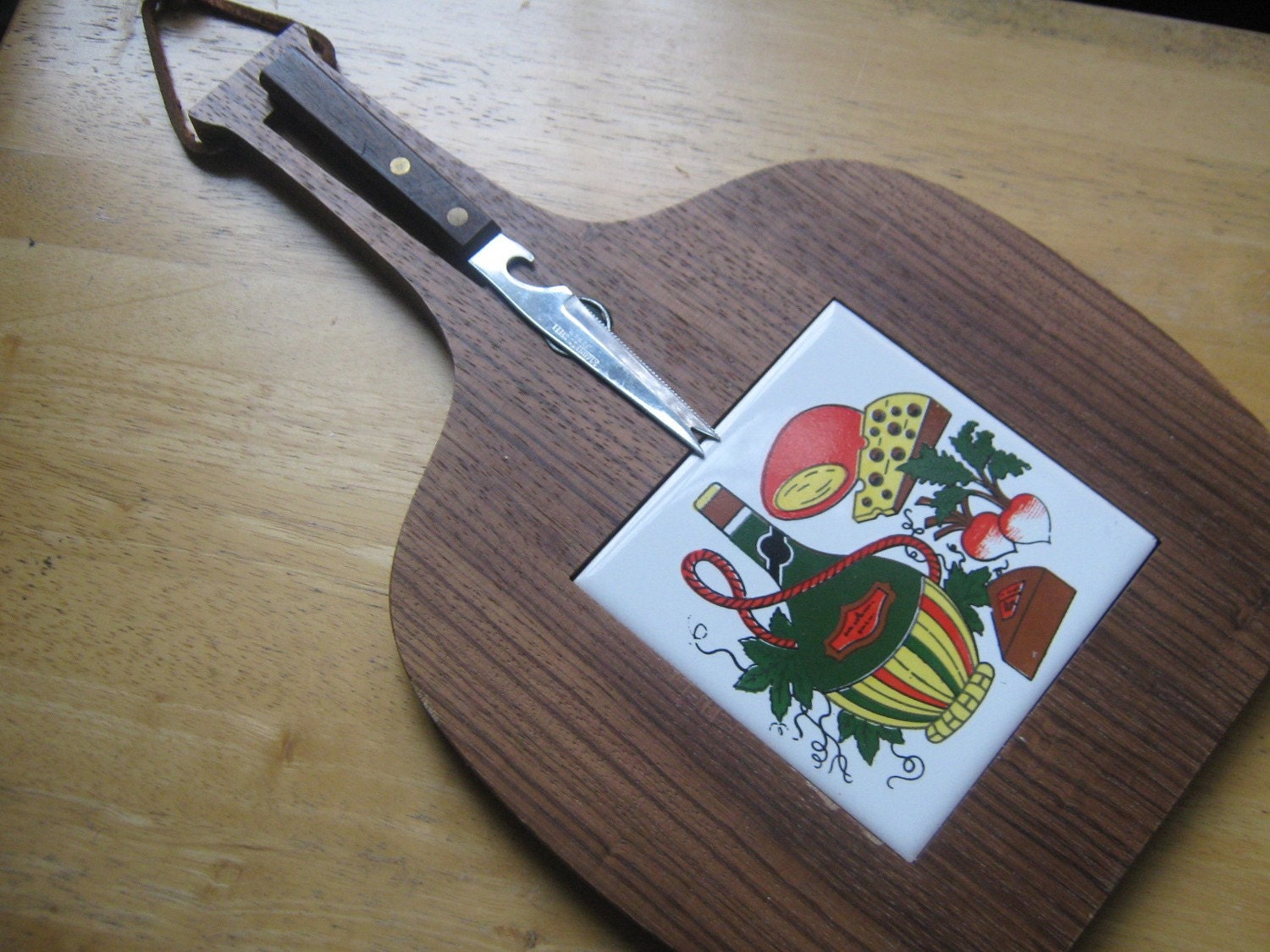 Vintage Cheese Cutting Board Italian Wine Design - Etsy