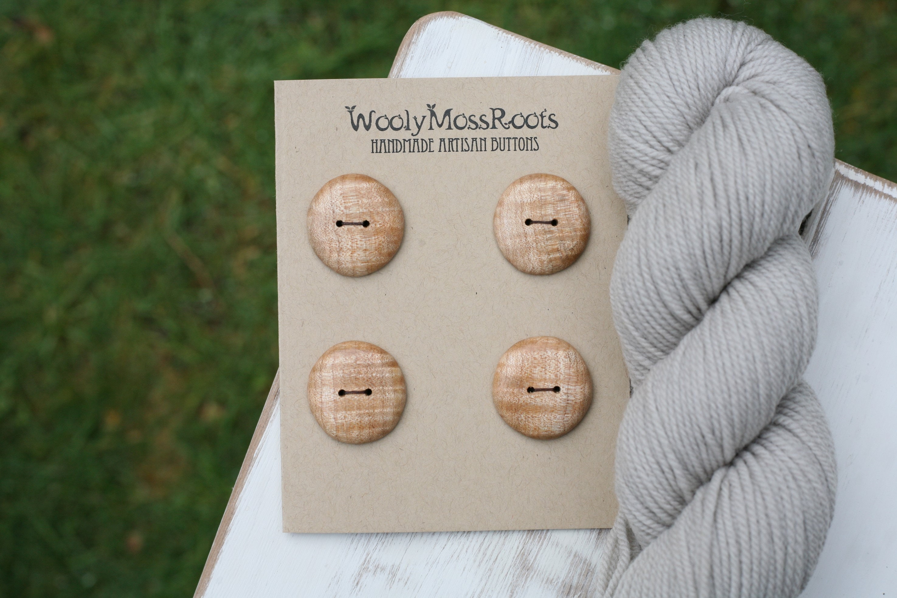 4 Wood Buttons in Oregon Maple