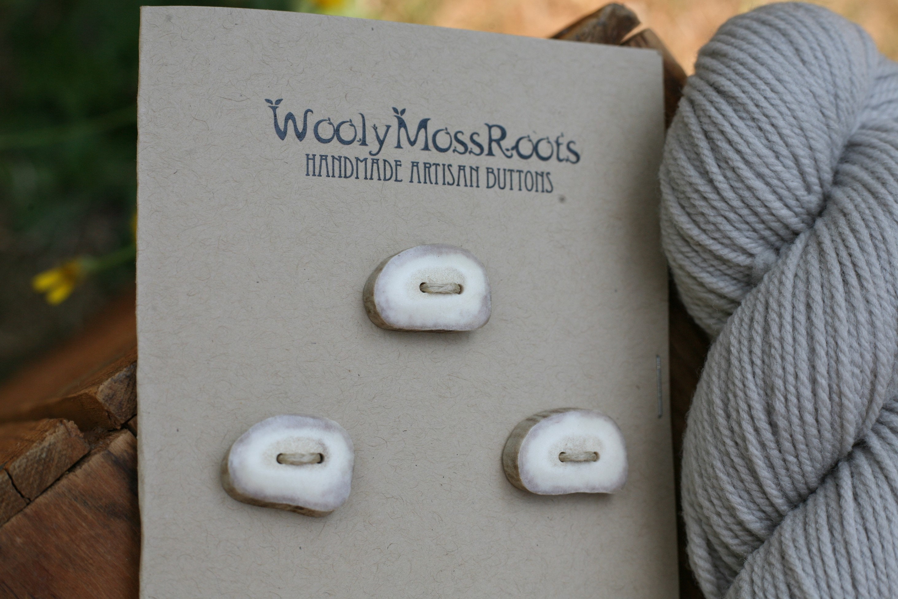 3 Deer Antler Buttons