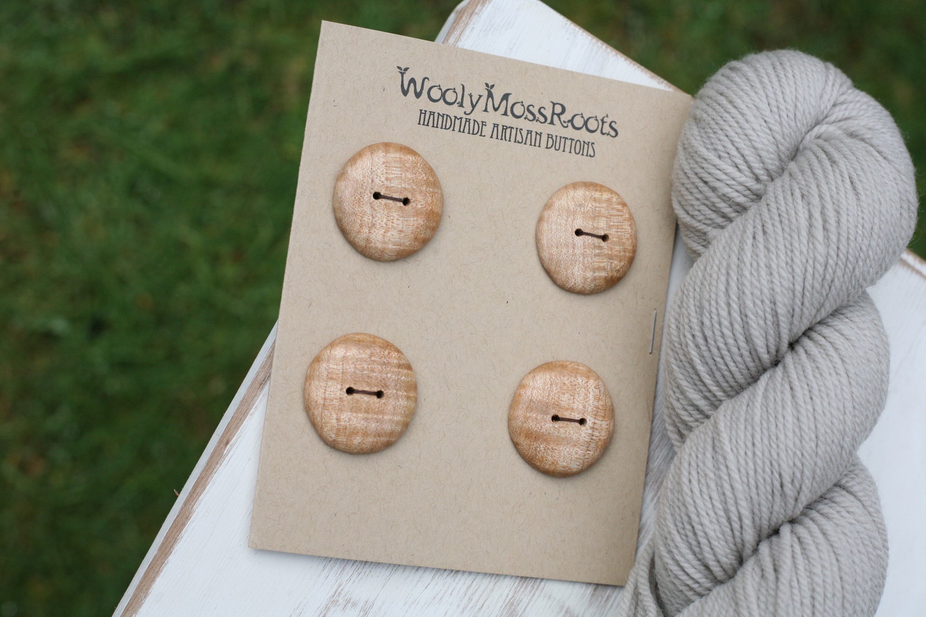 4 Wood Buttons in Oregon Maple