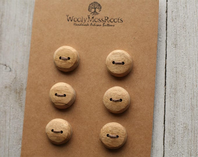6 Rustic Wood Buttons in Oregon Myrtlewood - Etsy