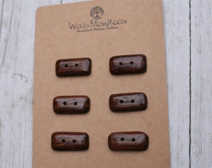 SALE! 6 Toggle Buttons in Black Walnut Wood - Etsy