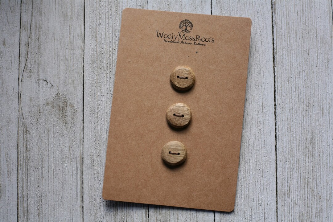 3 Rustic Wood Buttons in Oregon Myrtlewood {3/4"} - Etsy