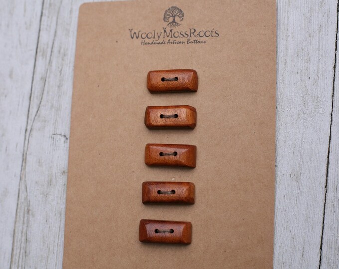 5 Toggle Buttons in Mahogany Wood - Etsy