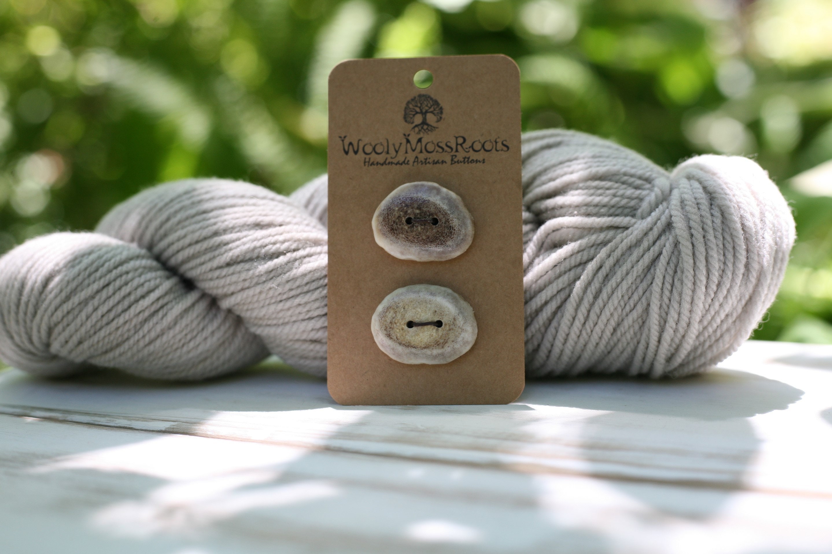 2 Shed Deer Antler Buttons