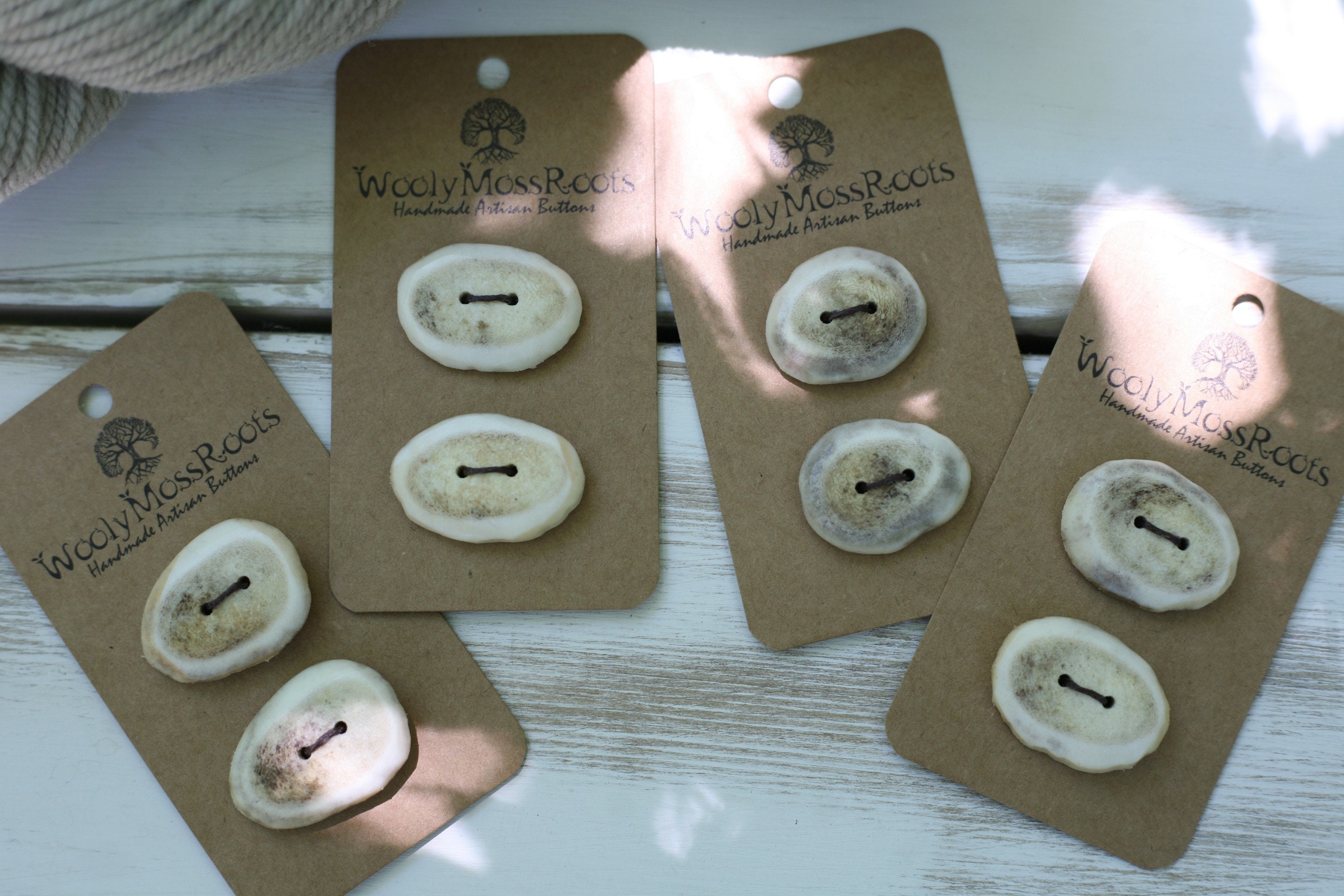 Shed Deer Antler Buttons