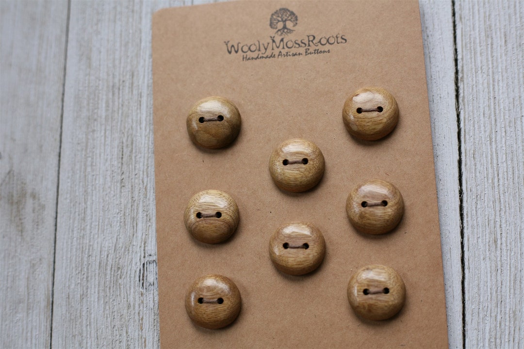 8 Wood Buttons in Oregon Myrtlewood - Etsy