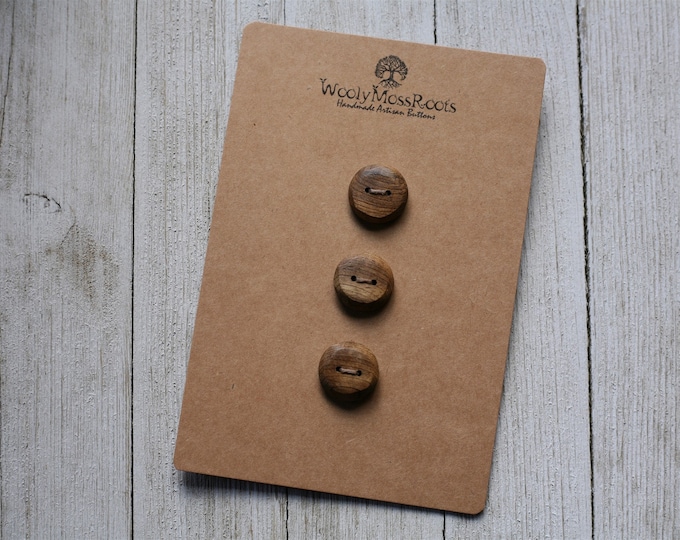 3 Rustic Wood Buttons in Oregon Myrtlewood {3/4"} - Etsy