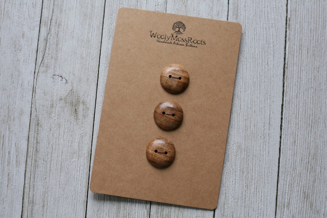 3 Wood Buttons in Oregon Myrtlewood {7/8"} - Etsy