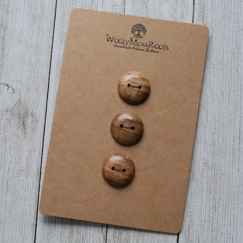 Small Wood Buttons - Etsy