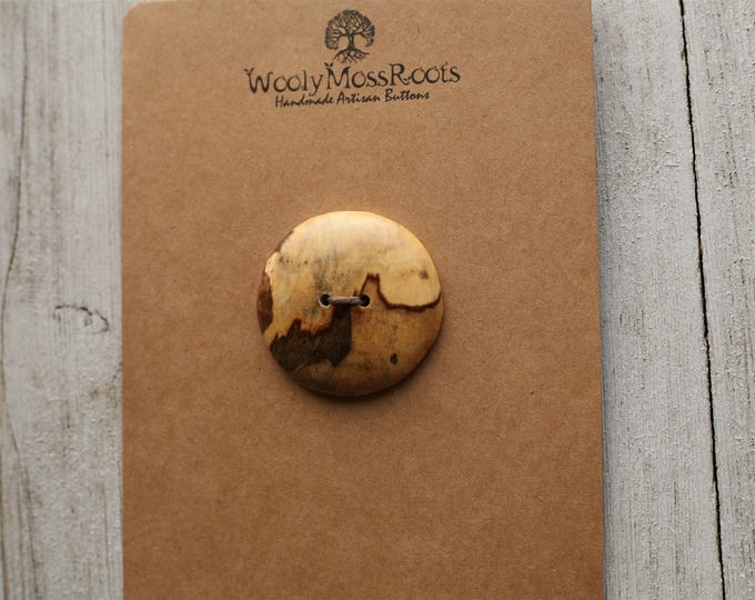 Button in Spalted Maple Wood {1.5"} - Etsy