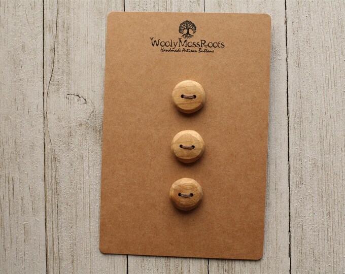 3 Rustic Wood Buttons in Oregon Myrtlewood - Etsy