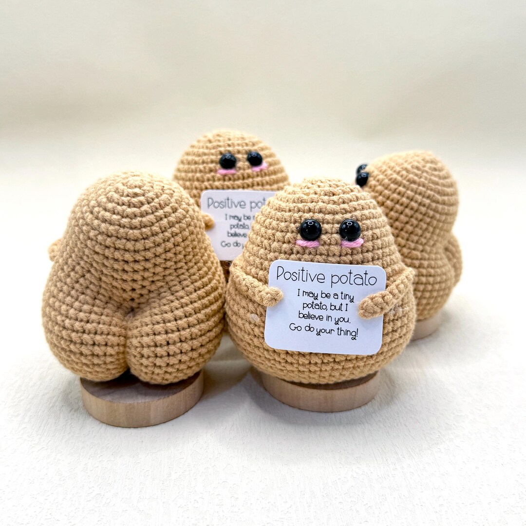 Handmade Positive Crochet Vegetable,positive Potato Crochet Gift ...