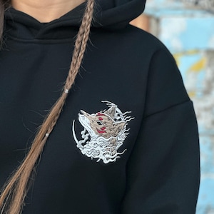 Heavy Embroidery Hoodie - 9 Tail Fox - Unisex Cotton - Etsy