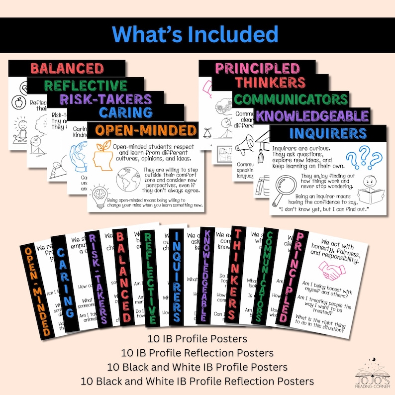 IB Learner Profile Traits Posters for Myp and Dp | 10 IB Attributes ...