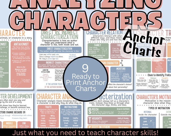 DIY Printable Traceable Jumbo Anchor Chart Template Figurative Language ...