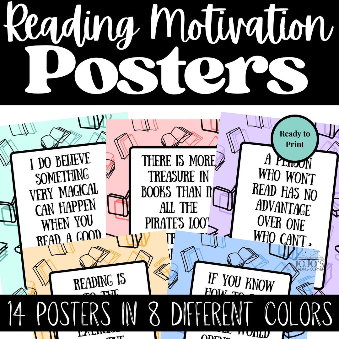 Motivational Classroom Posters | Reading Classroom Decor ...
