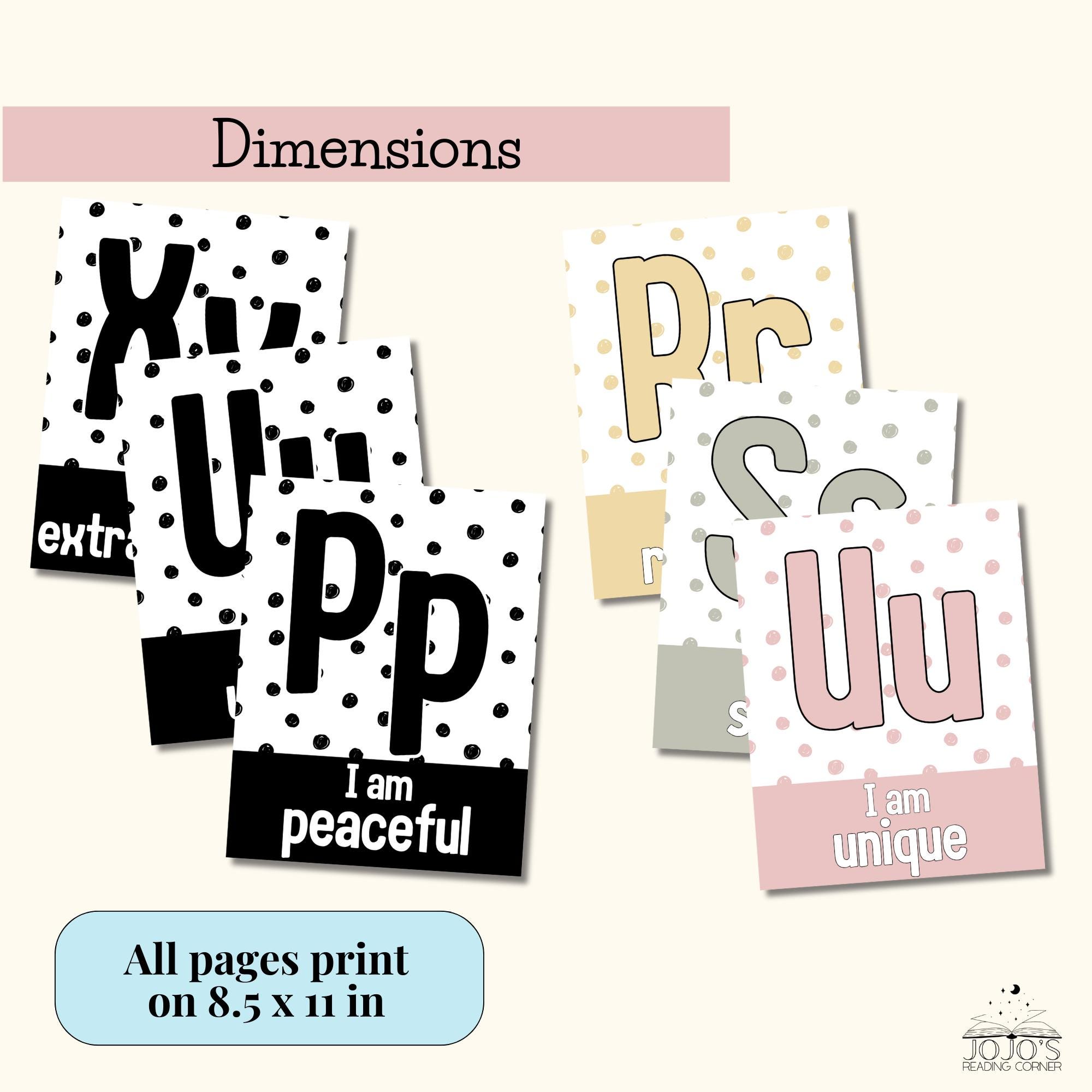 Positive Affirmations Alphabet Posters | Boho Classroom Posters ...