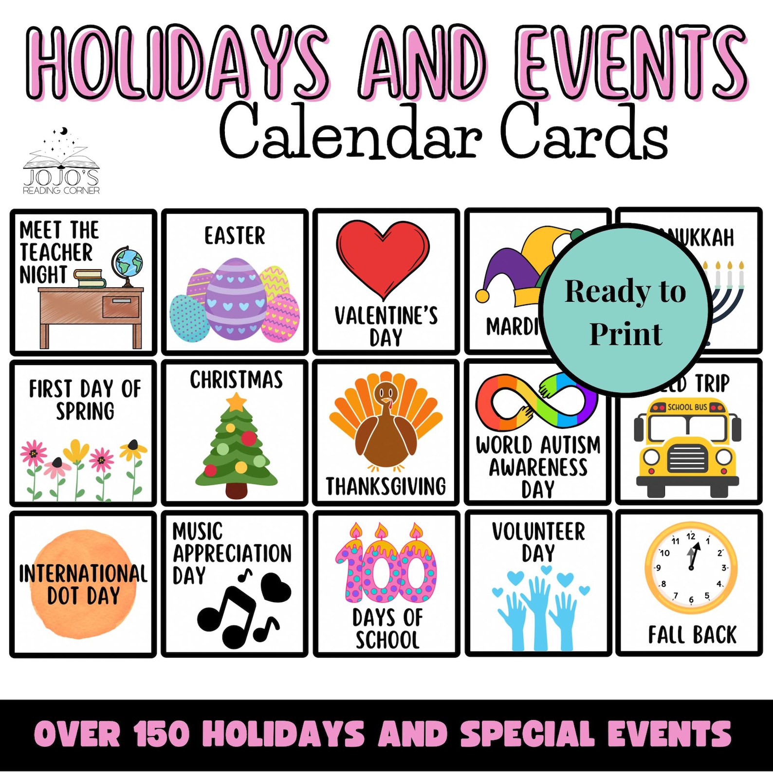 Pocket Chart Classroom Calendar Holidays and Special Events | Calendar ...