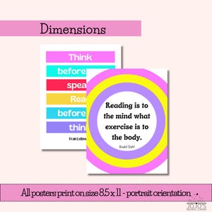 Motivational Classroom Posters | Reading Classroom Decor ...