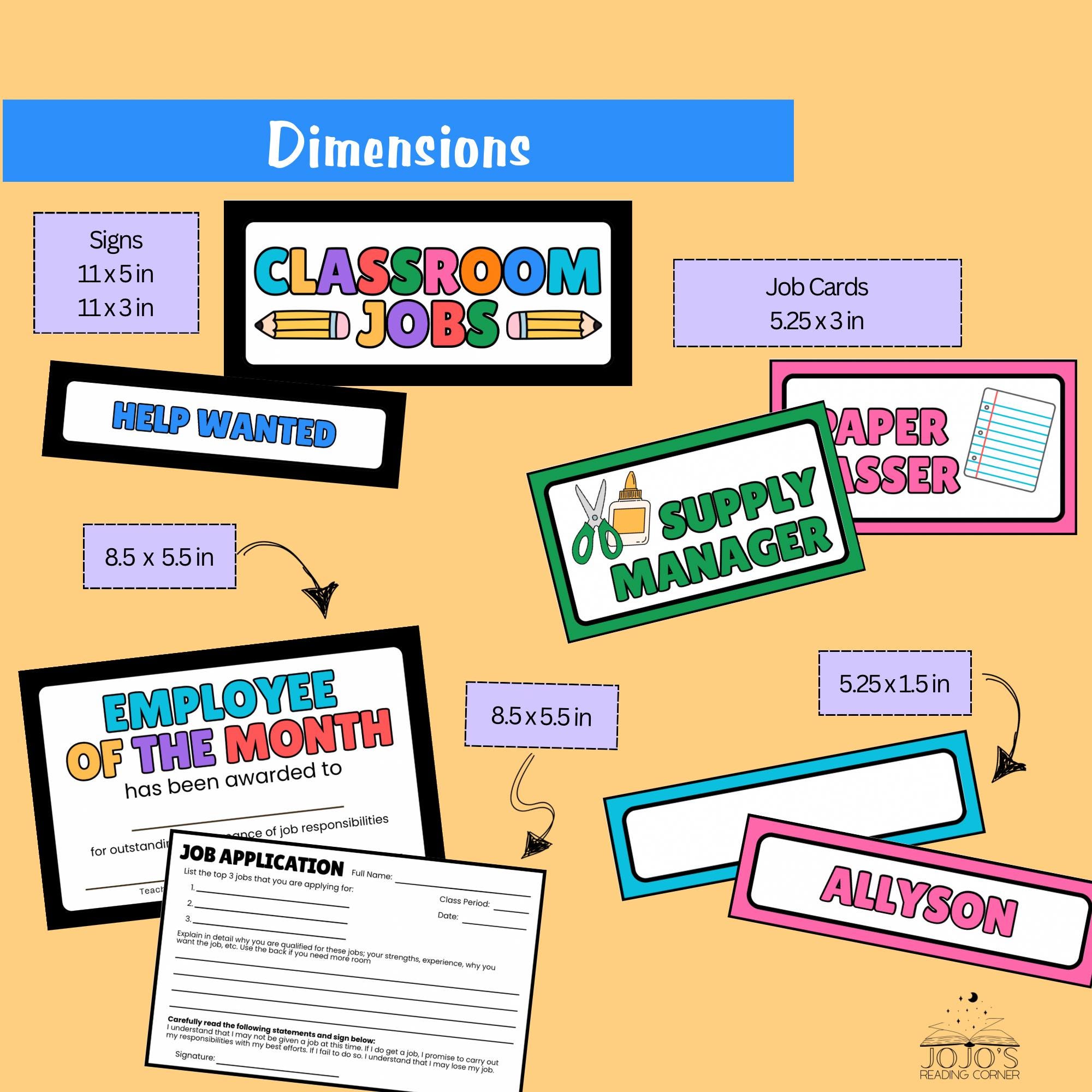 Editable Classroom Jobs Kit for Any Grade Level | Student Helpers Chart ...