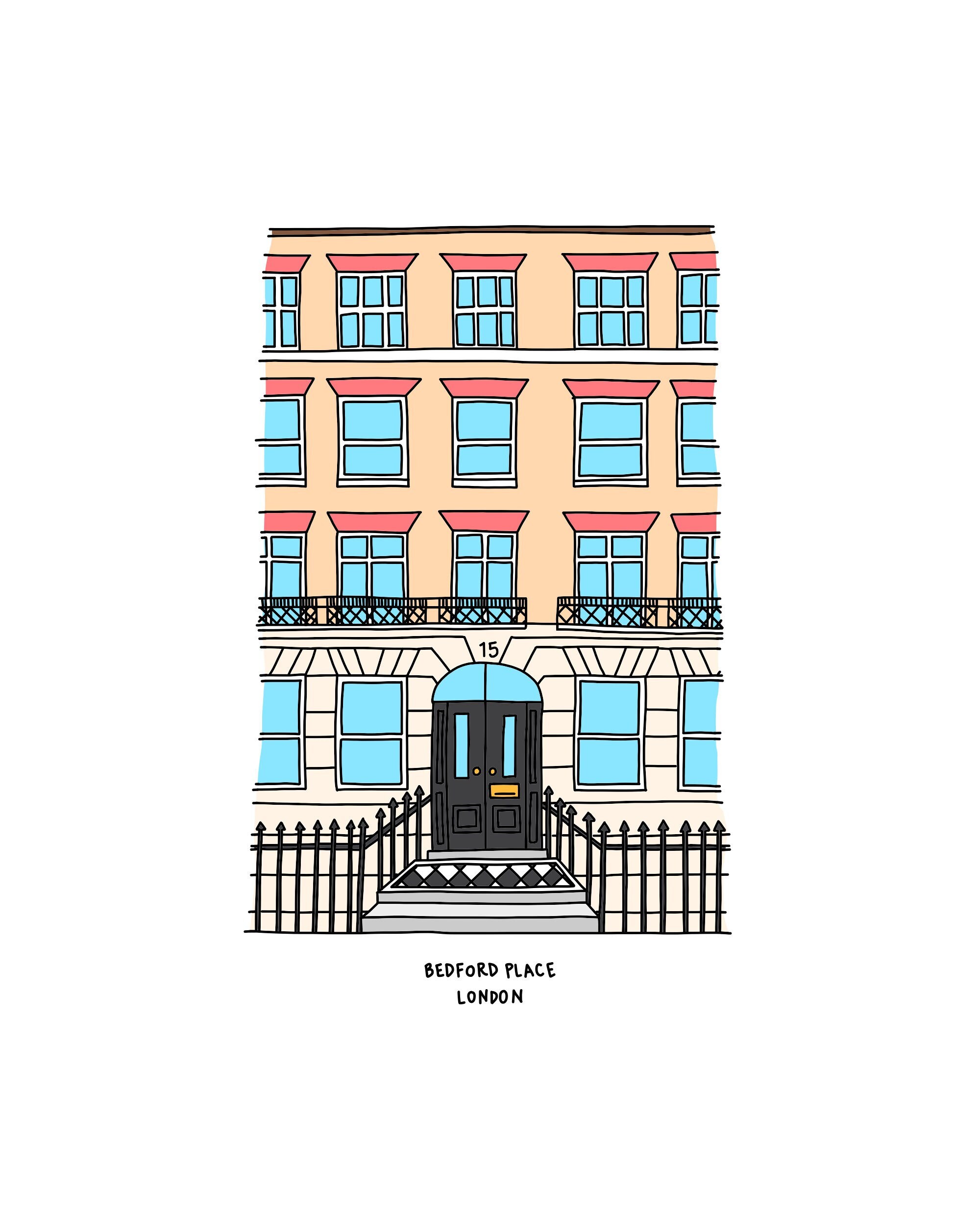 Custom Digital Hand-drawn Building Business or Home - Etsy