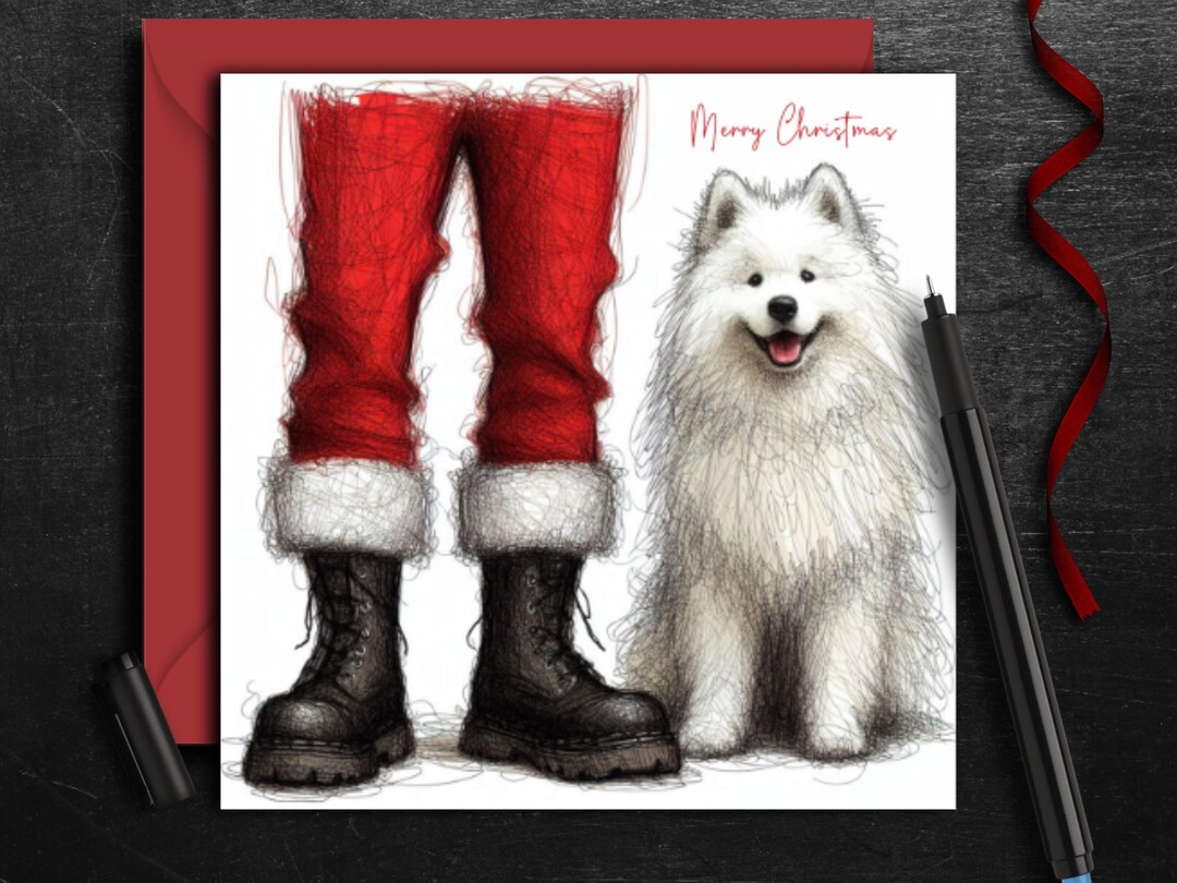 SAMOYED DOG (fc) Christmas Card. A Christmas Card for Every Fluffy ...