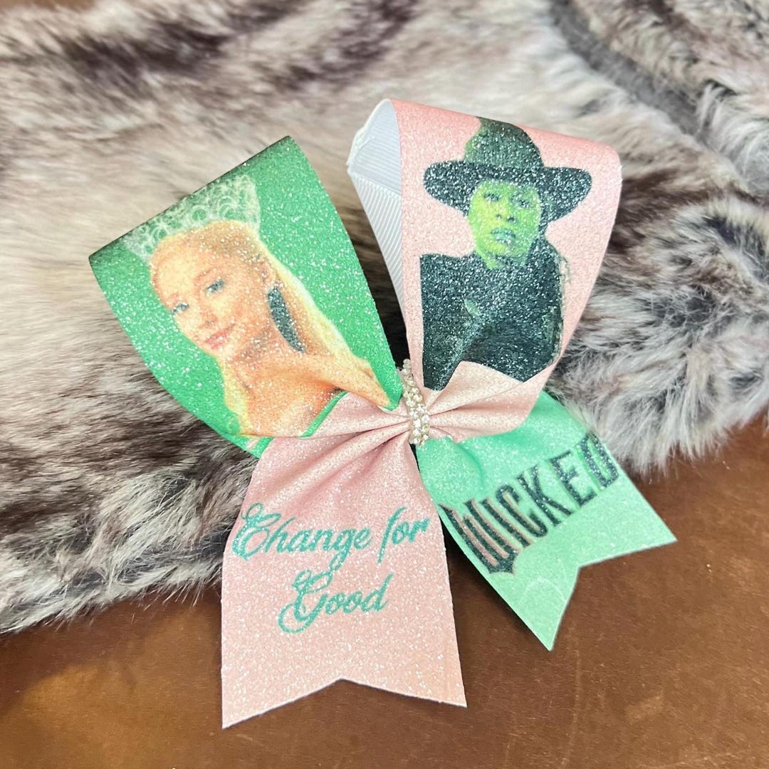 Custom Wicked Cheer Bow Keychain or Hair Tie Personalized Cheerleader ...