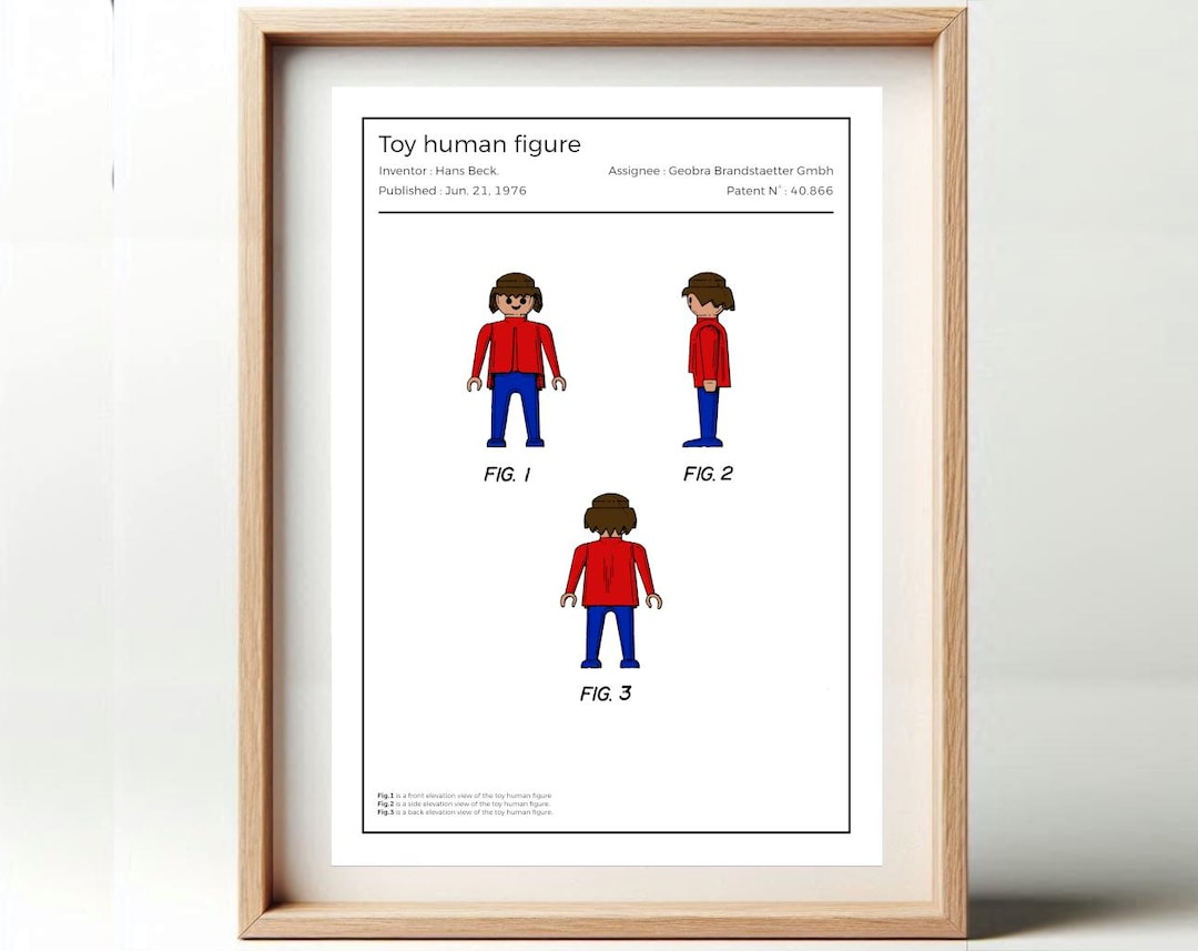 Playmobil Patent Poster – Iconic Vintage Toy Poster | Colorized or ...